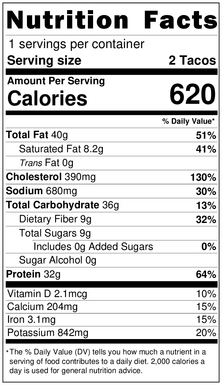 High Protein Breakfast Tacos | Wildflower Nutrition Co